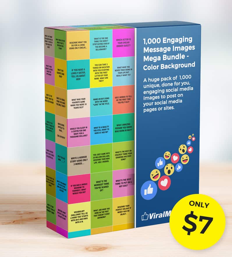1,000 Engaging Messages (Color Background) Pack - Social Media Images ...