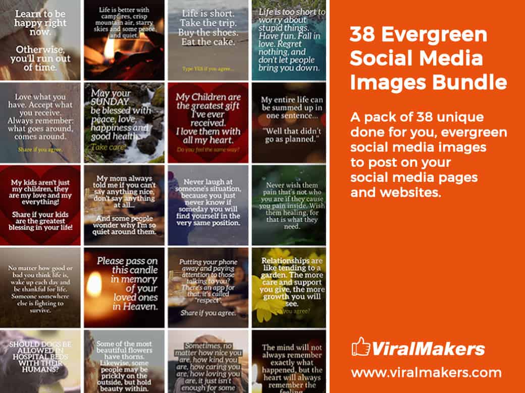 38 Evergreen Content Social Media Images Bundle